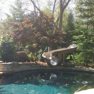 Custom Pool Slides & Fiberglass Residential Water Slides at Dolphin Waterslides