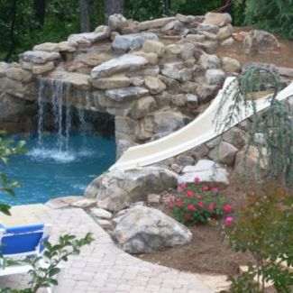 Custom Pool Slides & Fiberglass Residential Water Slides at Dolphin ...