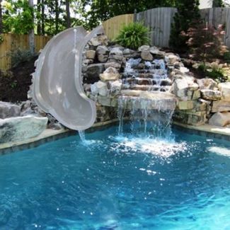 Custom Pool Slides & Fiberglass Residential Water Slides at Dolphin ...