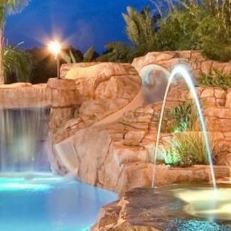 Custom Pool Slides & Fiberglass Residential Water Slides at Dolphin ...
