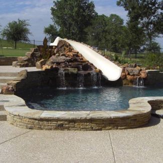Custom Pool Slides & Fiberglass Residential Water Slides at Dolphin Waterslides